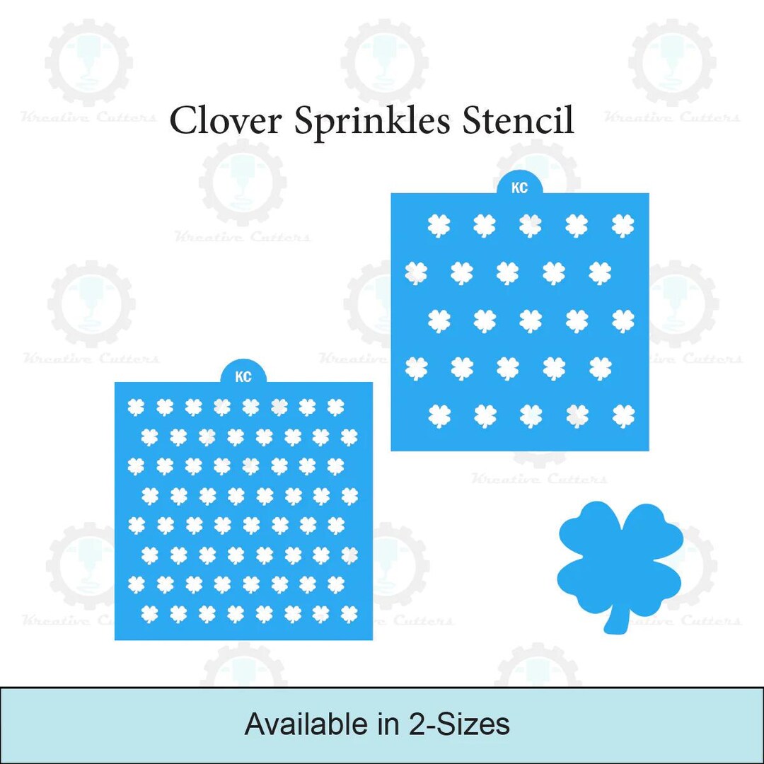 Clover Sprinkles Stencil | 3D Printed, Cookie, Cake, & Cupcake ...