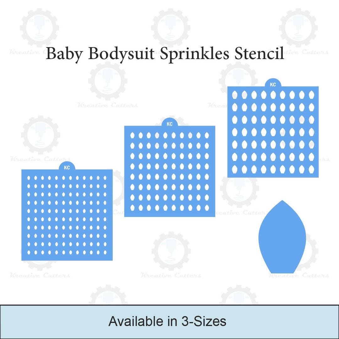 Surfboard Sprinkles Stencil | 3D Printed, Cookie, Cake, & Cupcake ...