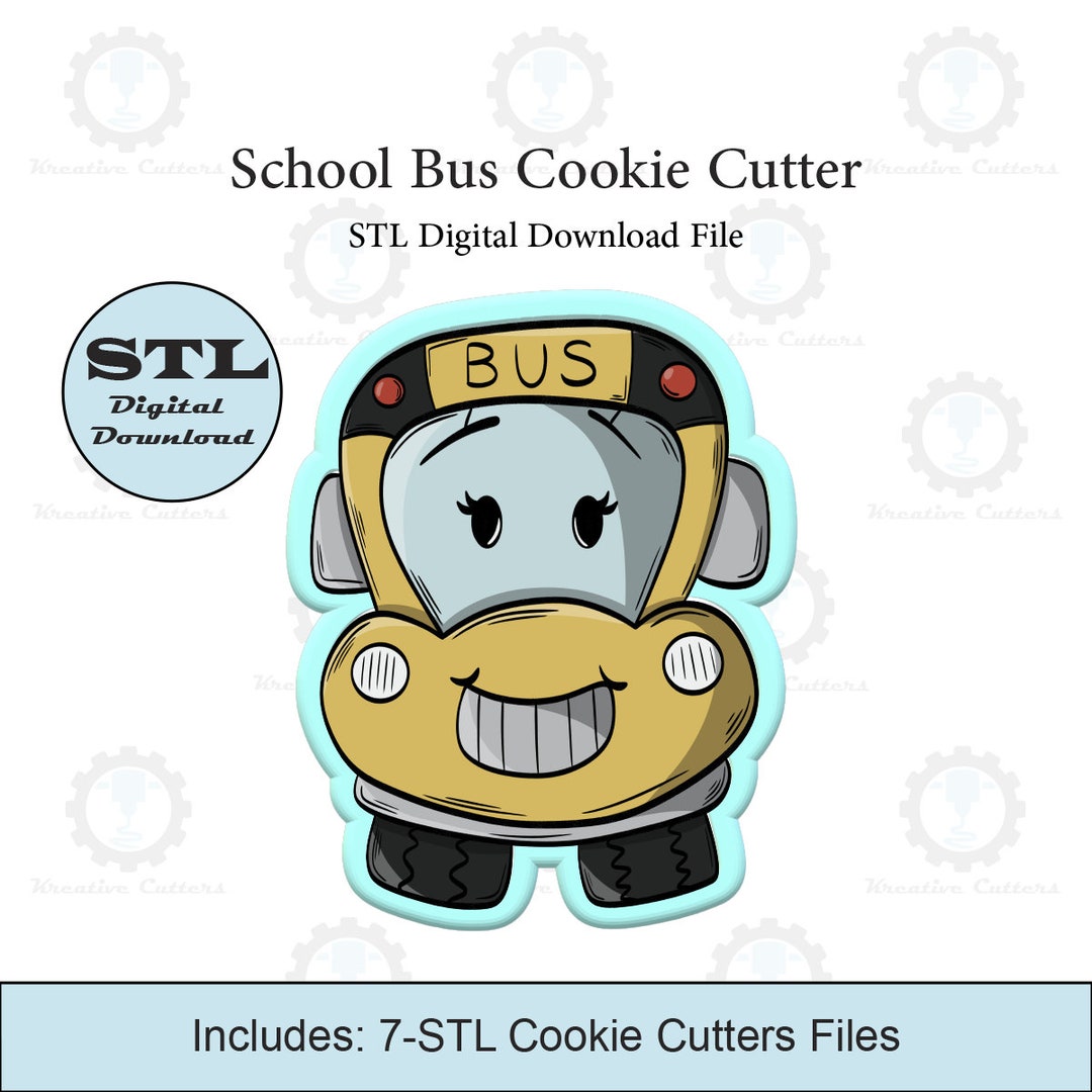 School Bus Cookie Cutter 2| STL File - Etsy