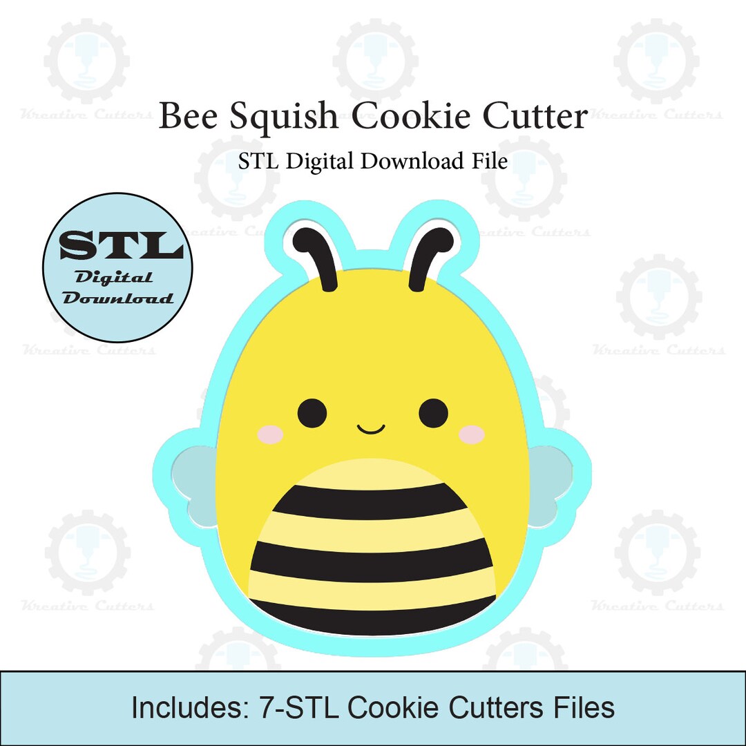 Bee Squish Cookie Cutter STL File - Etsy