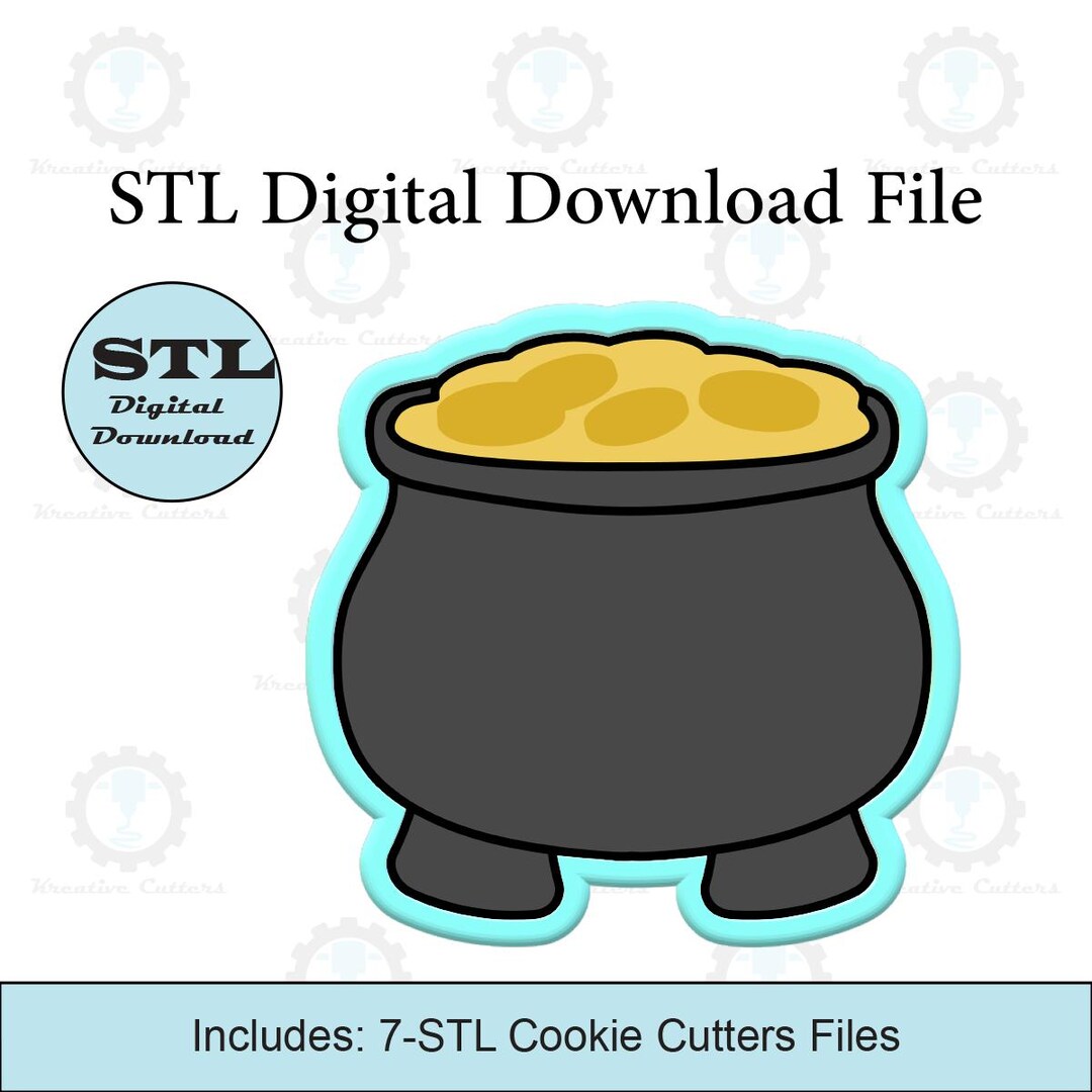 Pot of Gold Cookie Cutters | STL File - Etsy