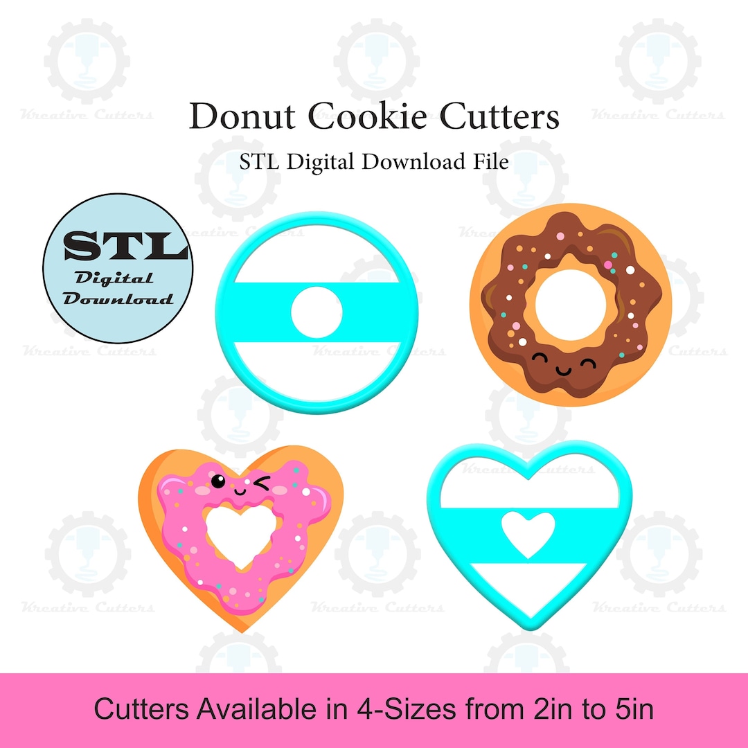 Donut Cookie Cutter Set | STL File - Etsy