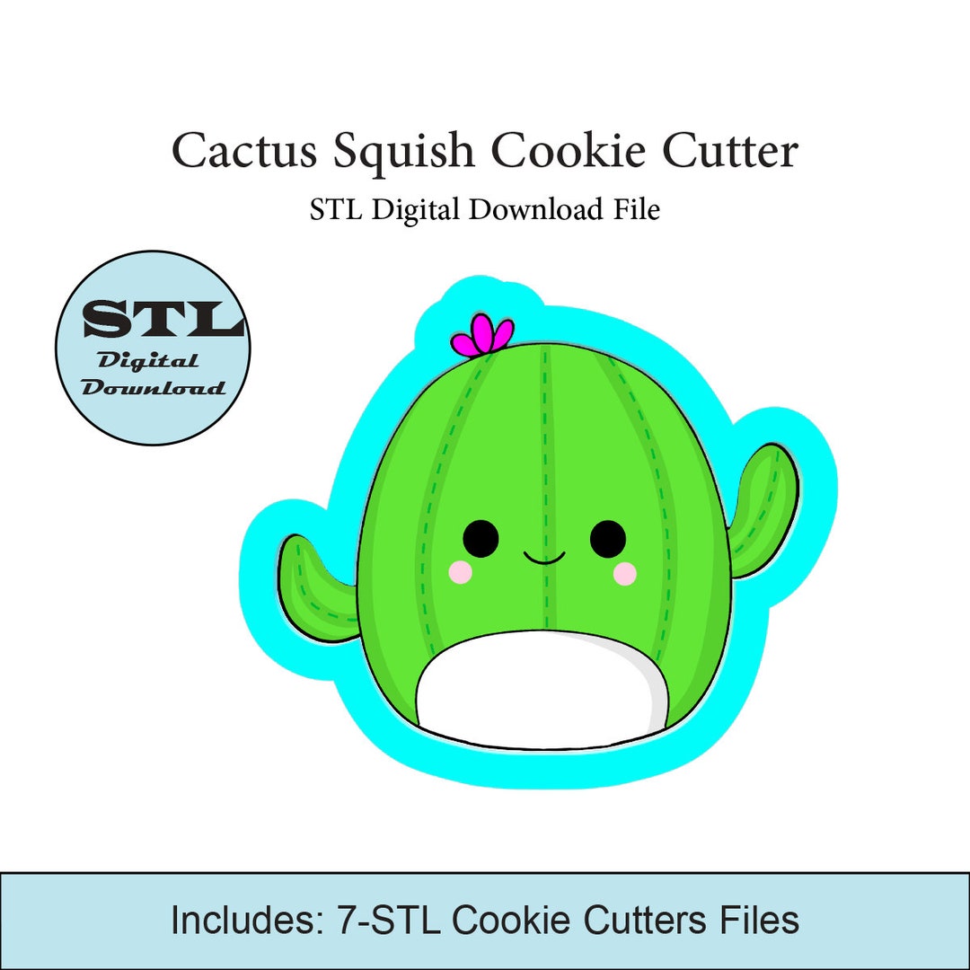 Cactus Squish Cookie Cutter Stl File Etsy