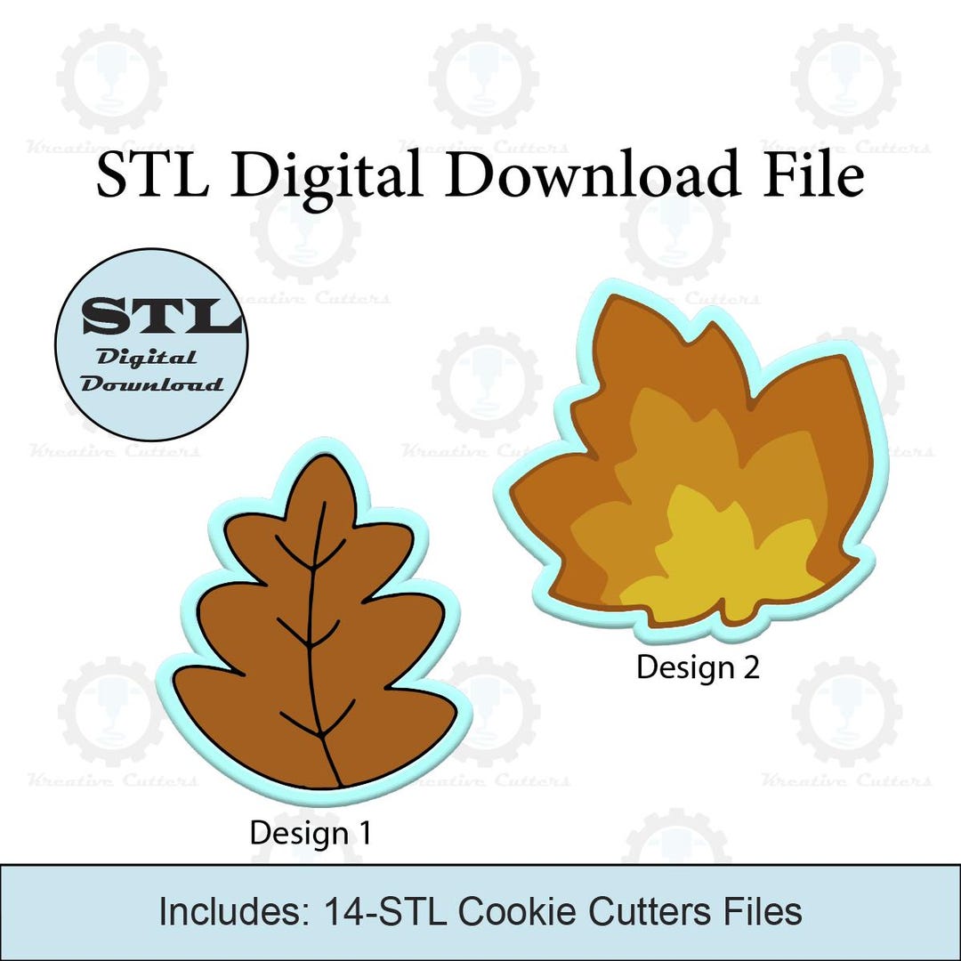 Fall Leaves Cookie Cutters | STL File - Etsy