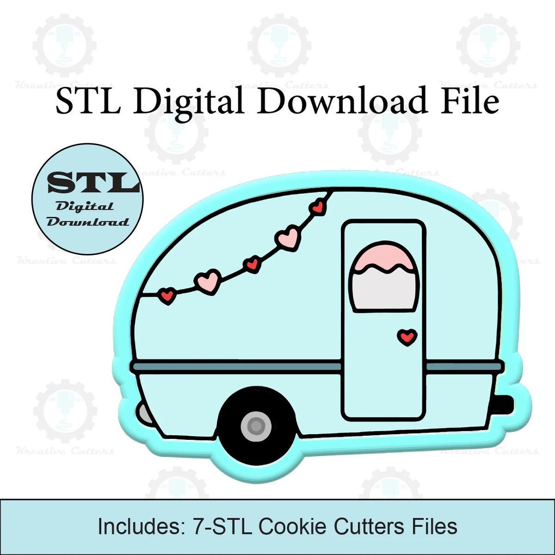 Camping Trailer Cookie Cutter | STL File - Etsy
