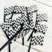 Checkered Flag Cake & Cupcake Toppers - Etsy
