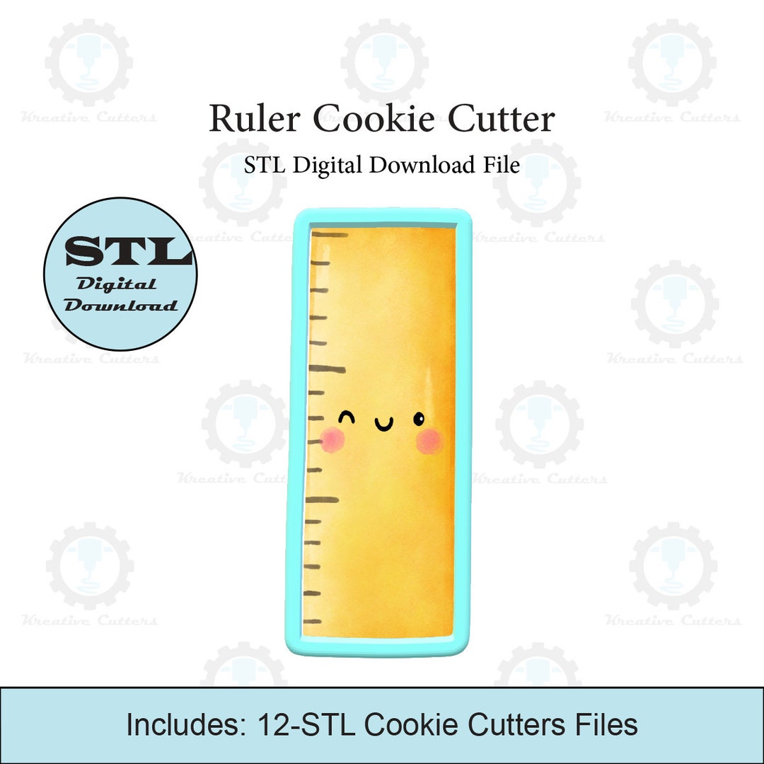 Ruler Cookie Cutter STL File - Etsy