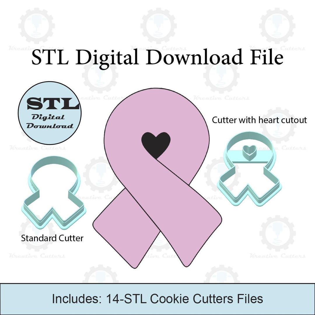 Cancer Ribbon Cookie Cutter | STL File - Etsy