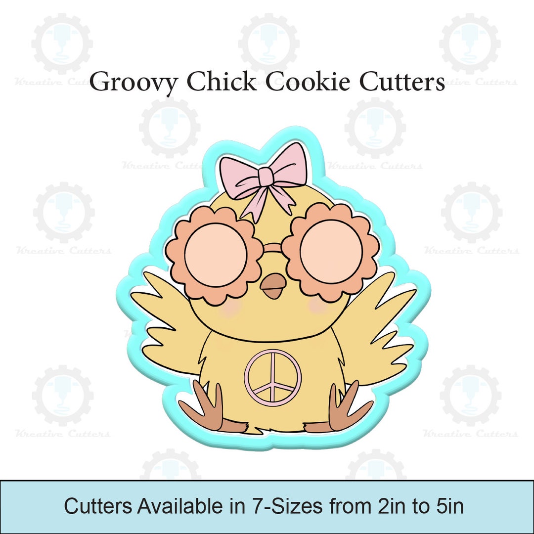 Groovy Chick With Glasses Cookie Cutters - Etsy
