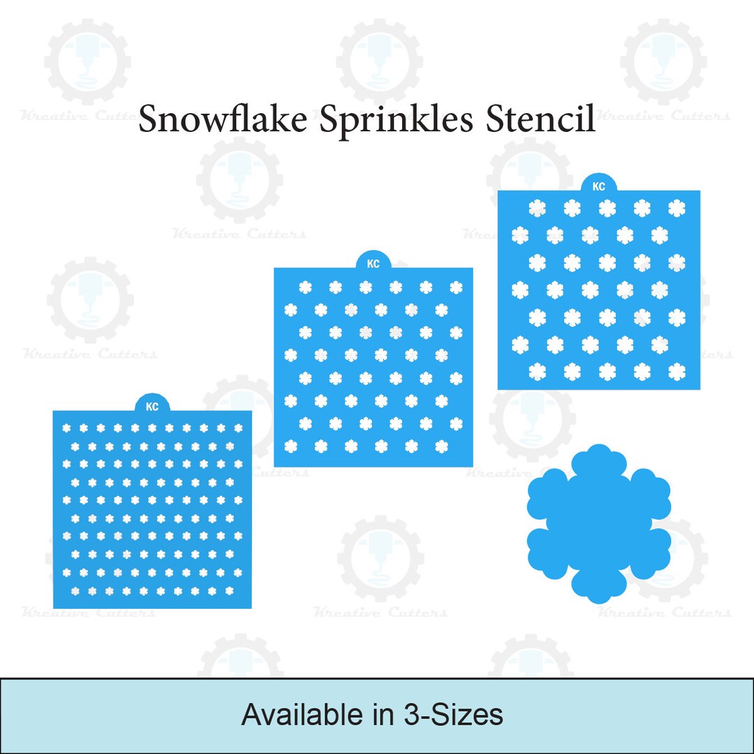 Snowflake Sprinkles Stencil 3D Printed Cookie Cake & - Etsy