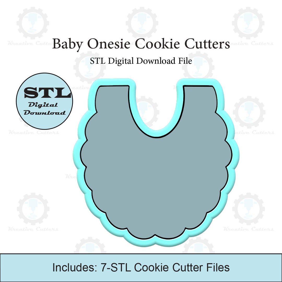 Baby Bib Cookie Cutters STL Files - Etsy