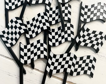 Printable Racing Checkered Flag Finish Line Download Cupcake or Cake ...