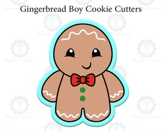 Chubby Gingerbread Boy Cookie Cutter - Etsy