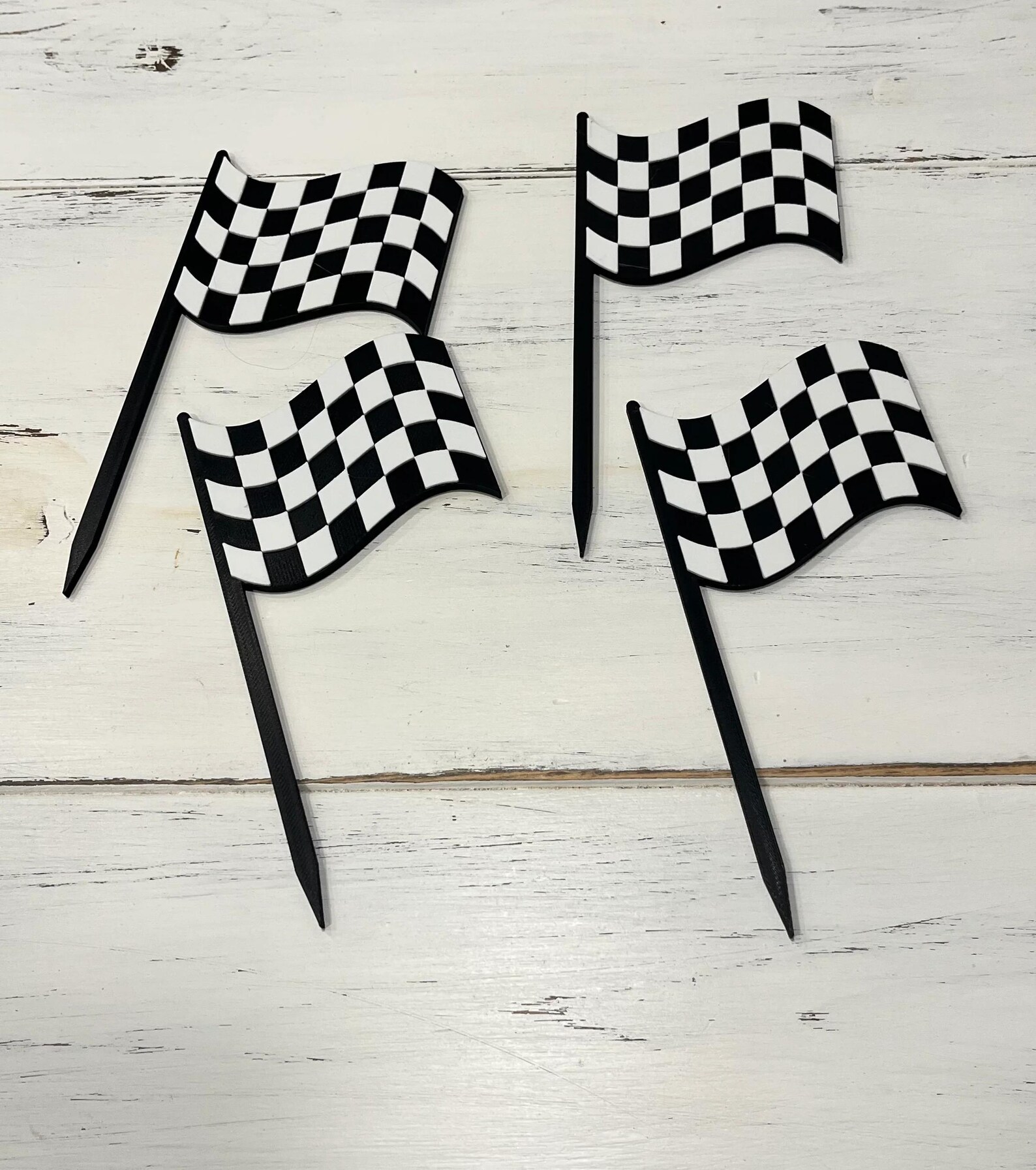 Checkered Flag Cake & Cupcake Toppers - Etsy