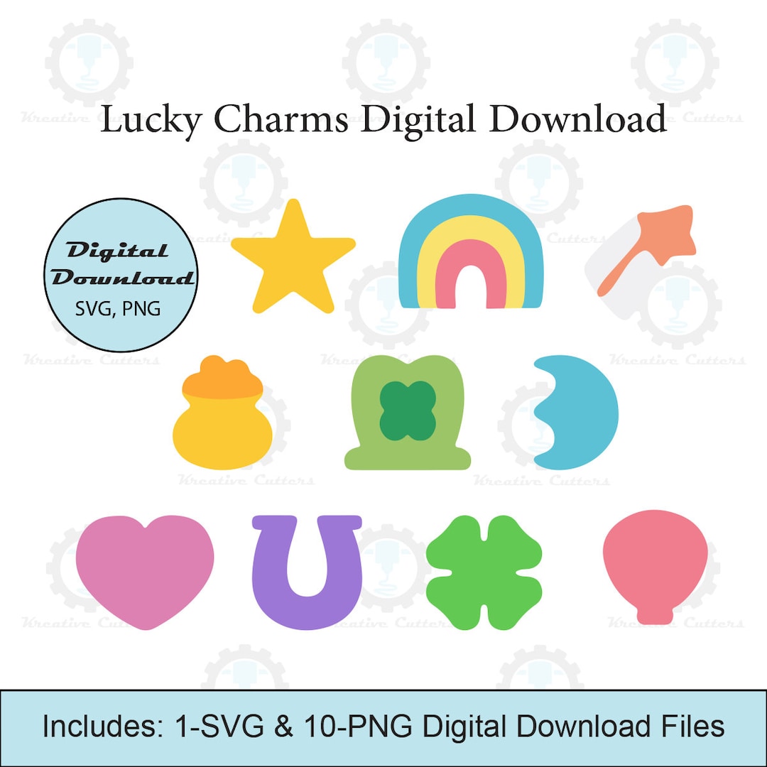 Lucky Charms Clipart | PNG / SVG Digital Download - Etsy