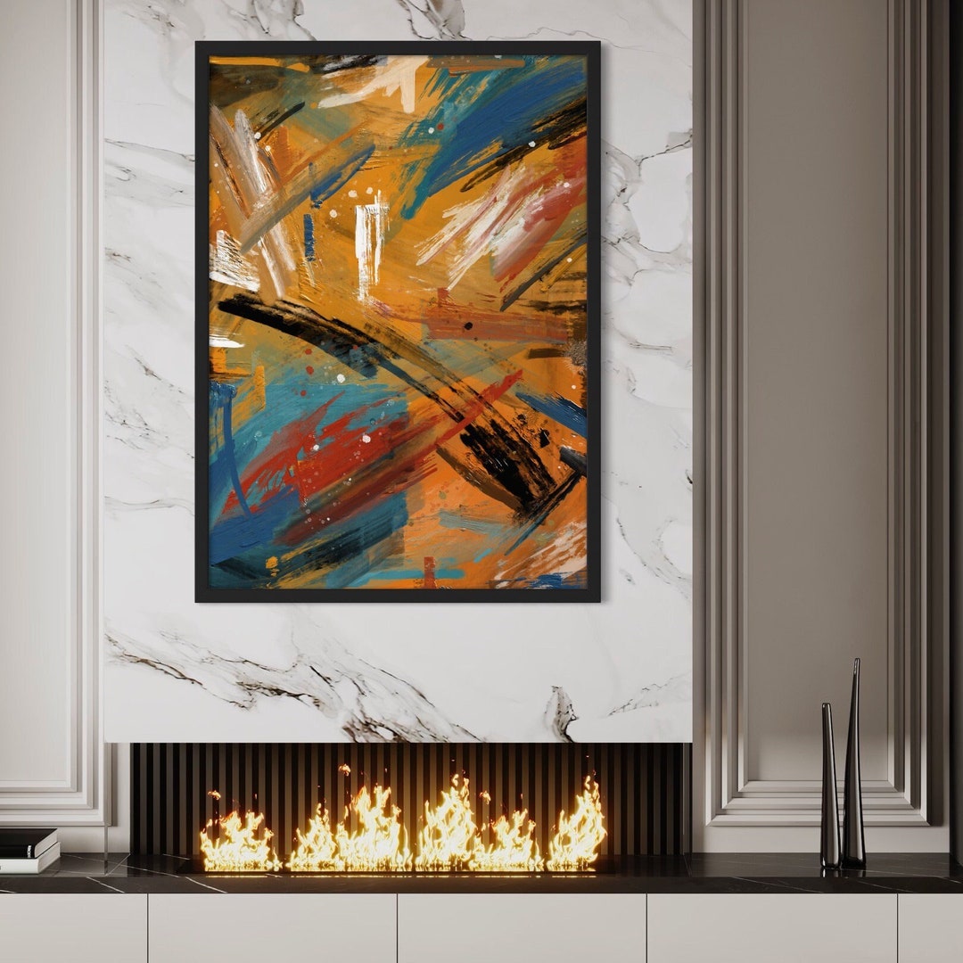 Large Yellow Painting Abstract Art, Very Large Painting on Canvas ...