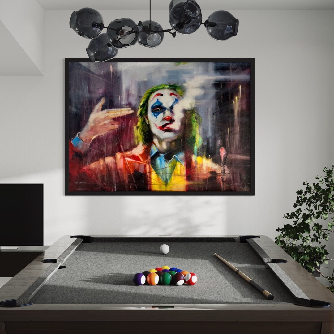 Joker Abstract Painting, Joker Wall Art, Large Painting on Canvas ...