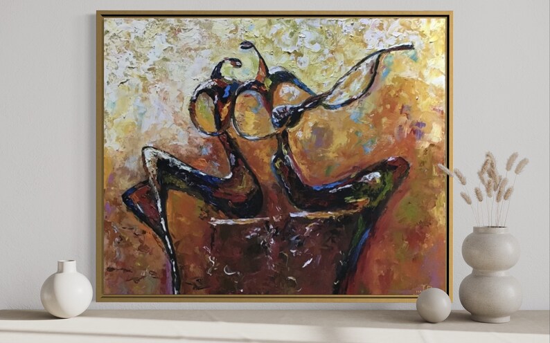 Abstract Painting Musical Instruments Abstract People - Etsy