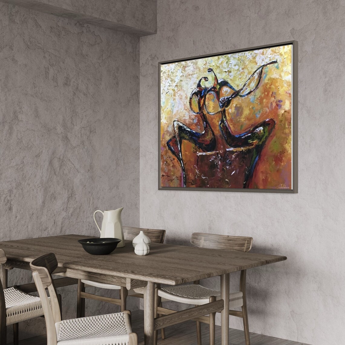 Abstract Painting Musical Instruments Abstract People - Etsy