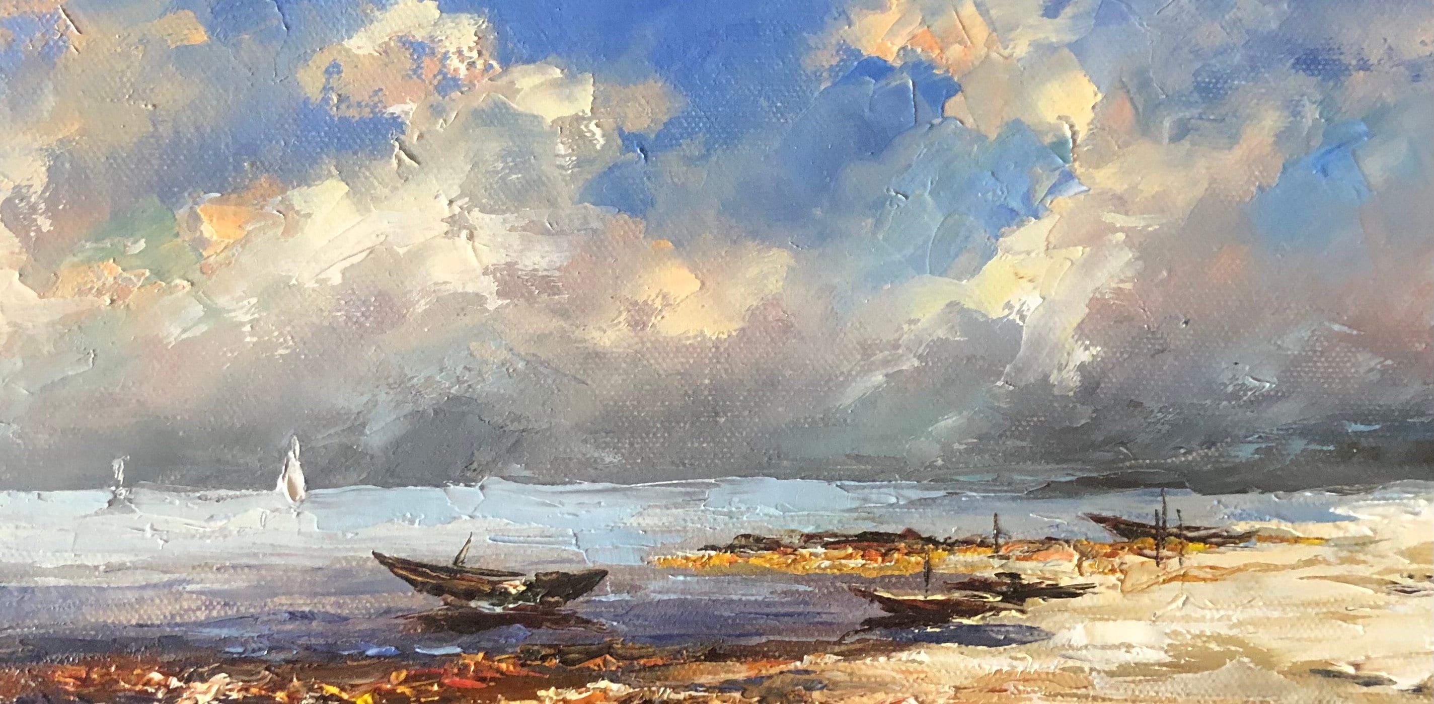 Seascape Sea Wall Art Abstract Painting | Etsy