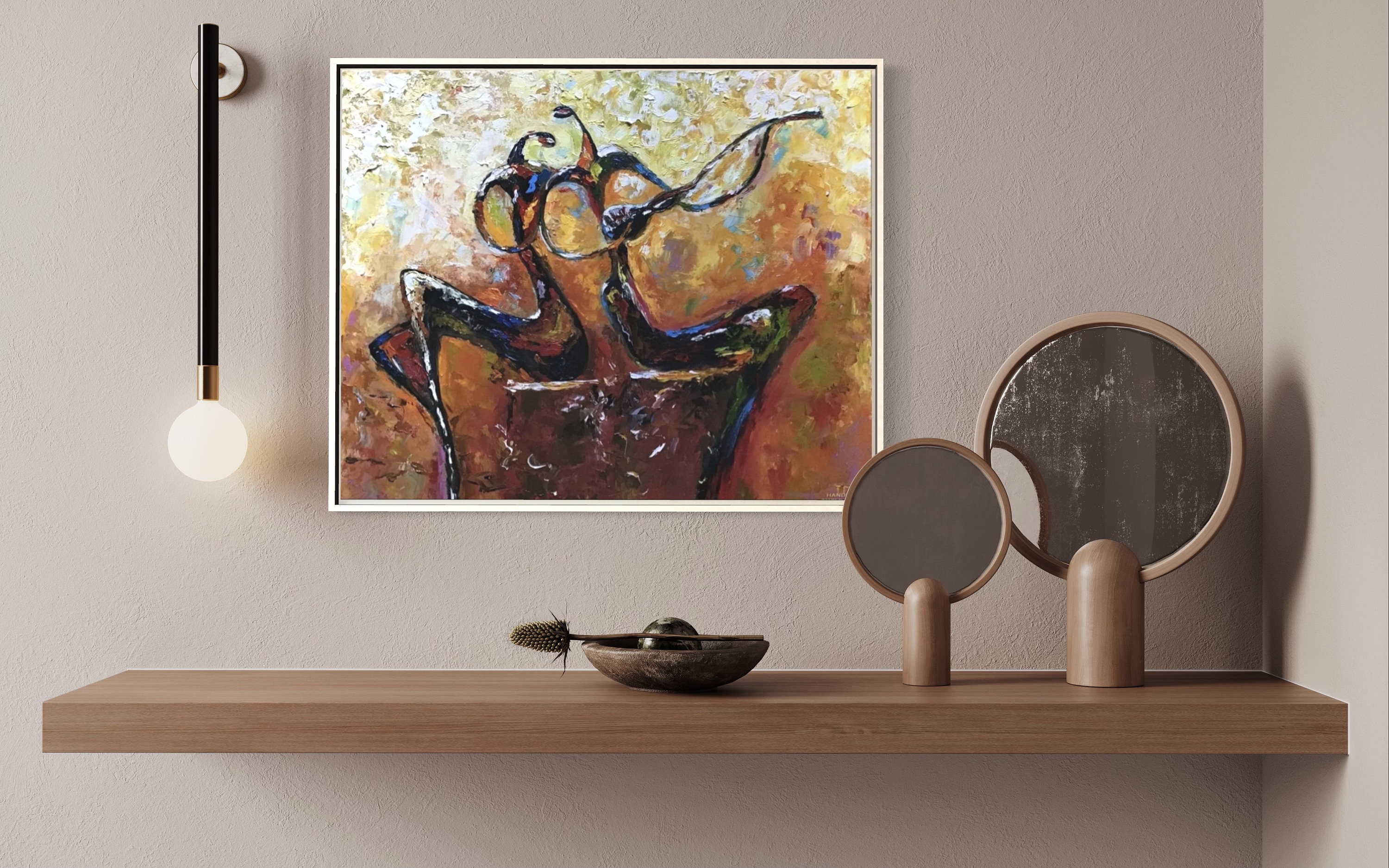 Abstract Painting Musical Instruments Abstract People - Etsy