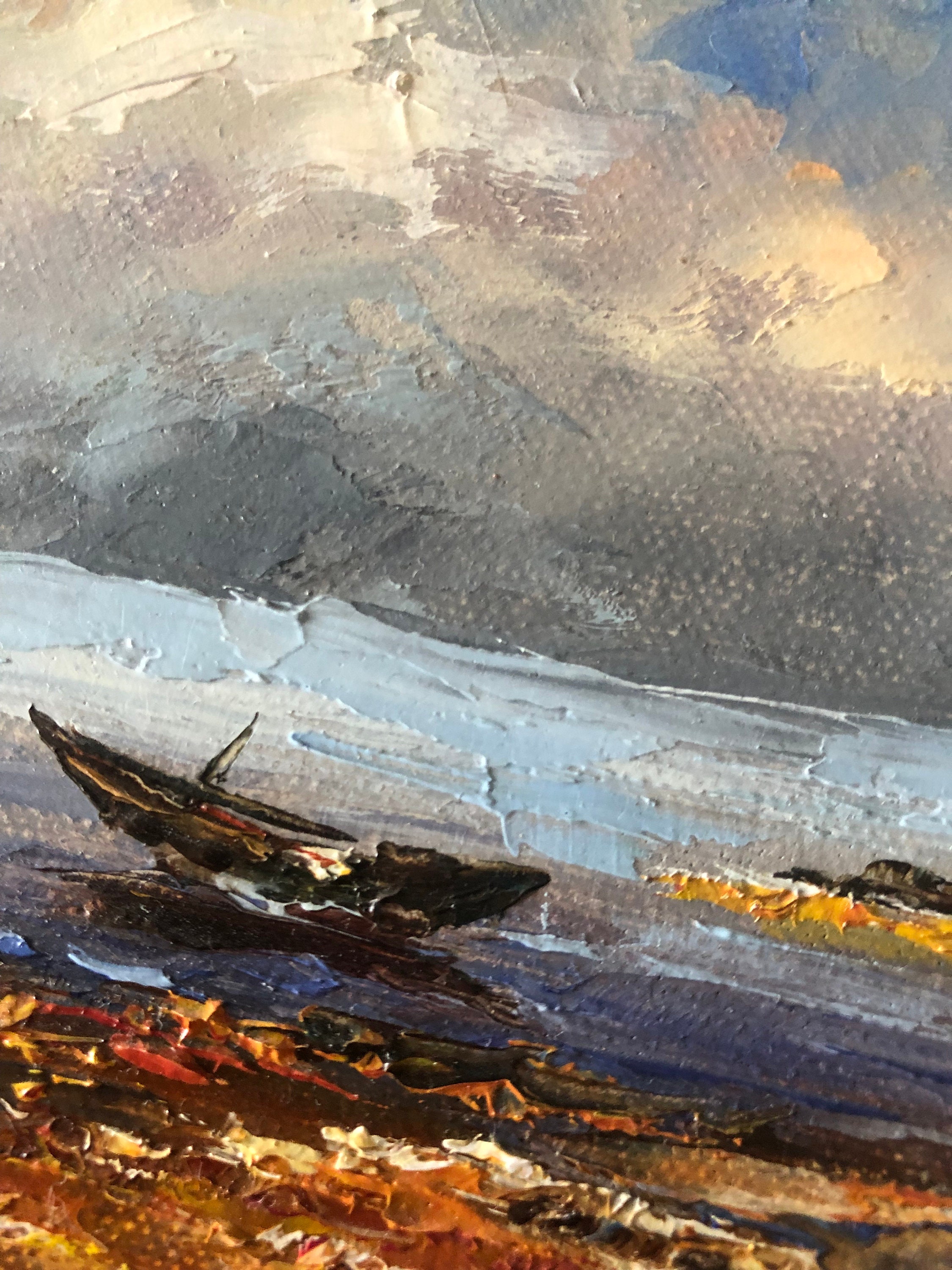 Seascape Sea Wall Art Abstract Painting | Etsy