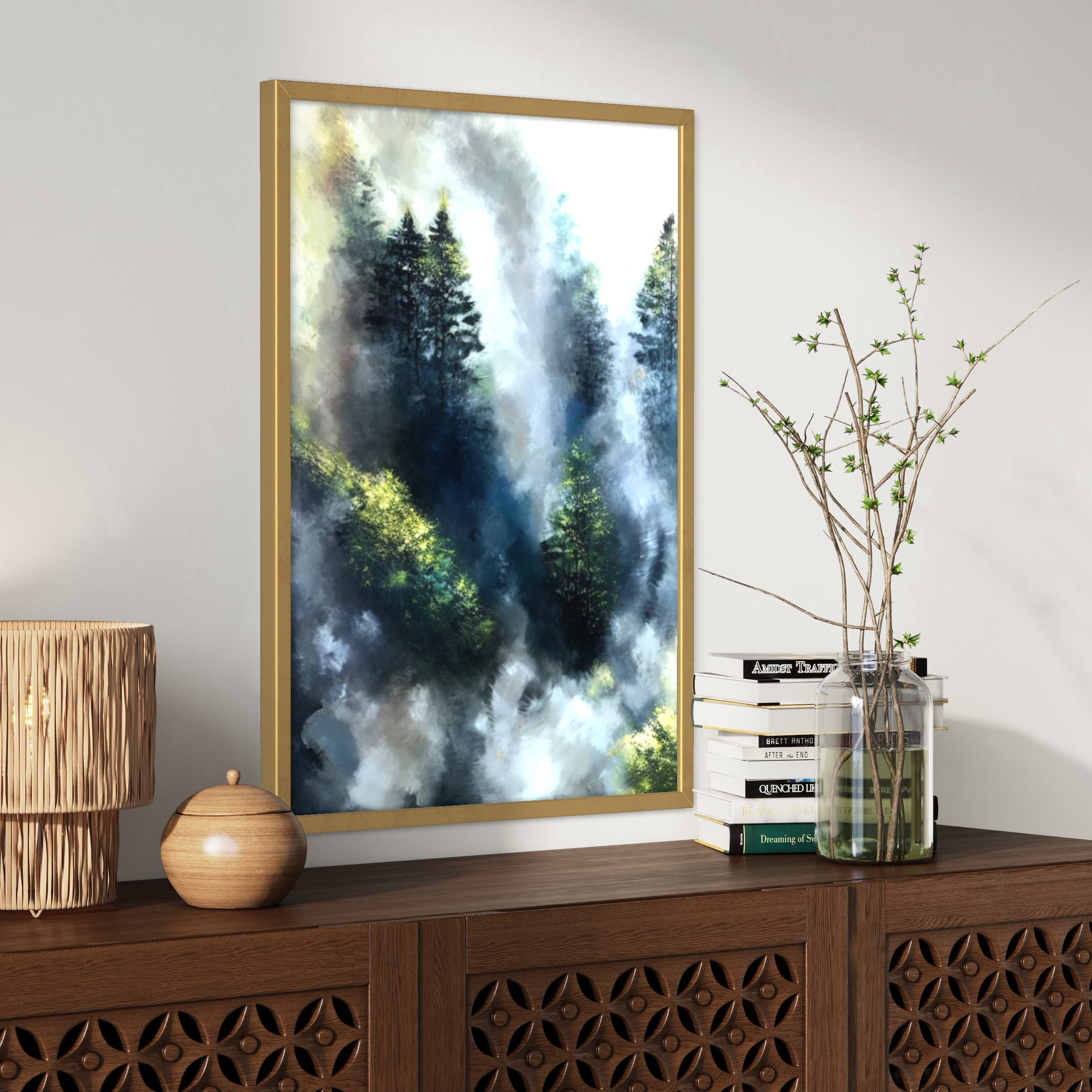 Original Abstract Landscape on Canvas, , Landscape Wall Art Abstract ...