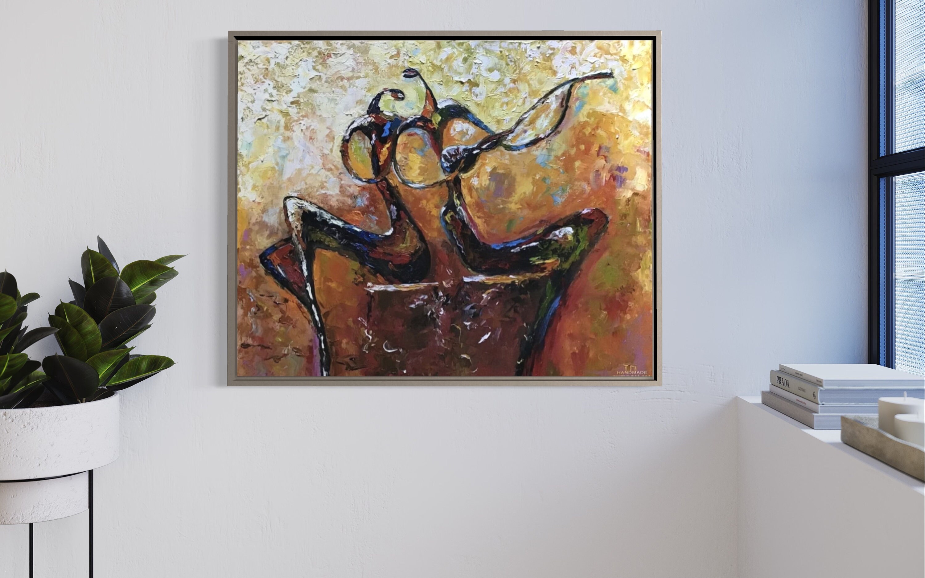 Abstract Painting Musical Instruments Abstract People - Etsy