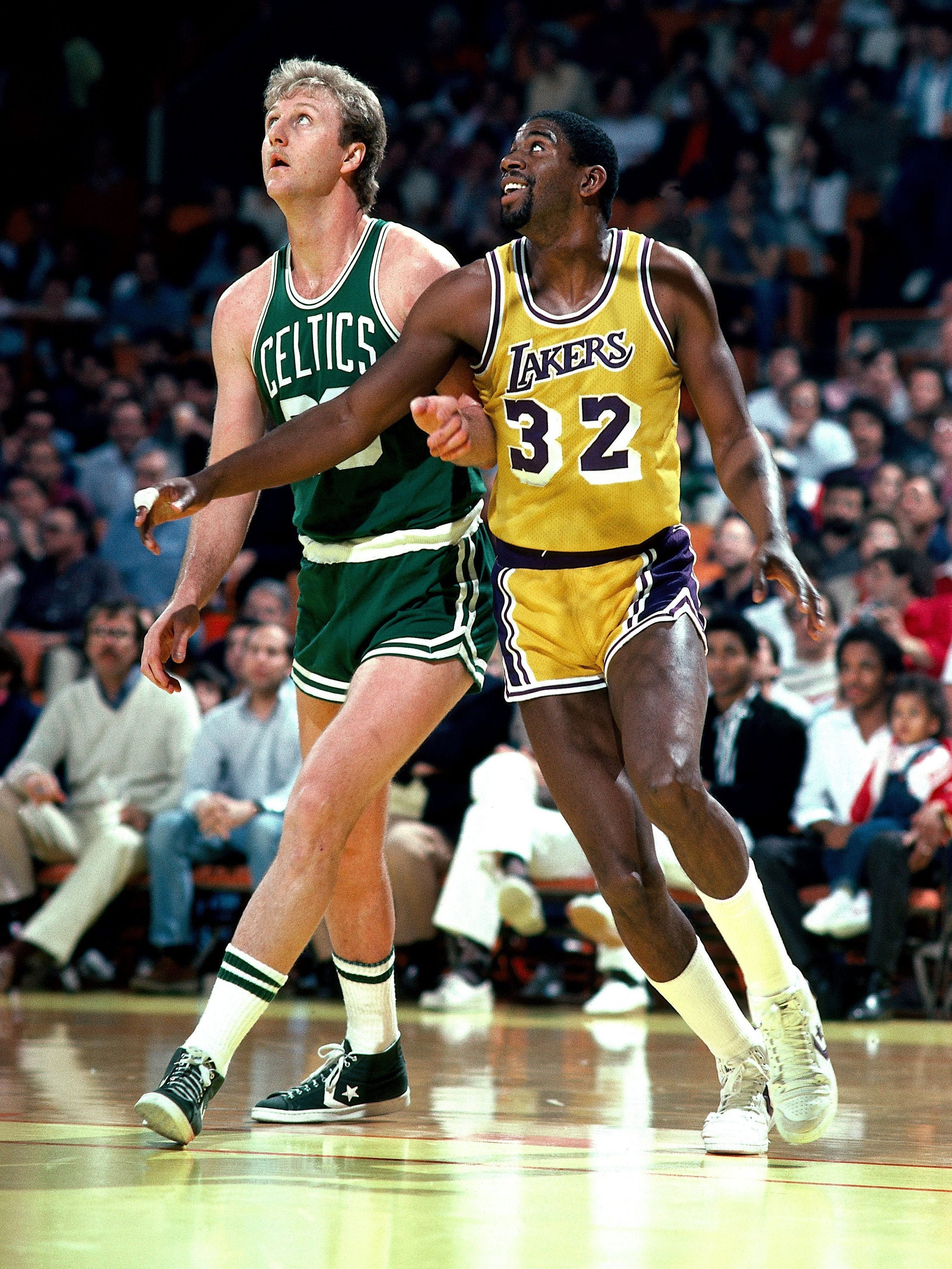 Larry Bird and Magic Johnson v2 Poster | Etsy
