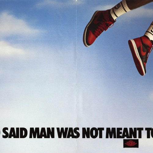 Michael Jordan Air Jordan 1 Vintage Advertisement Poster - Etsy