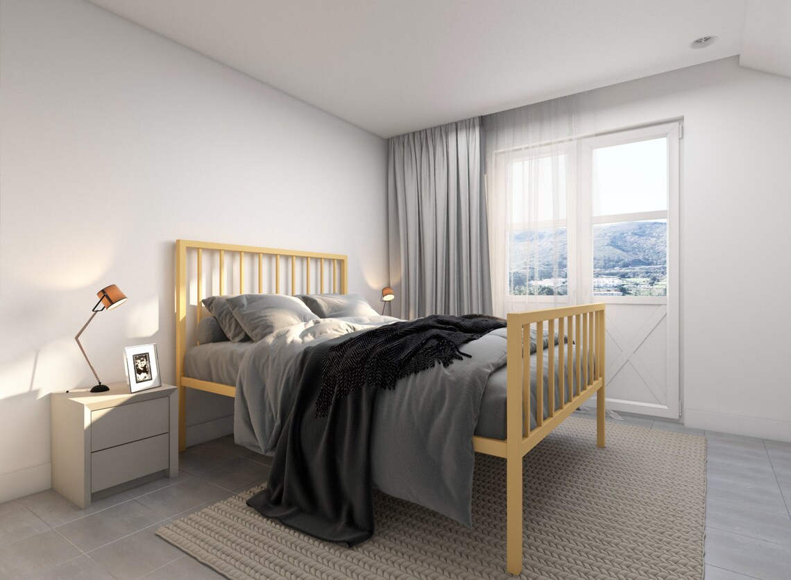 Custom Metal Bed Frame With Mesh Base Madison High End - Etsy UK