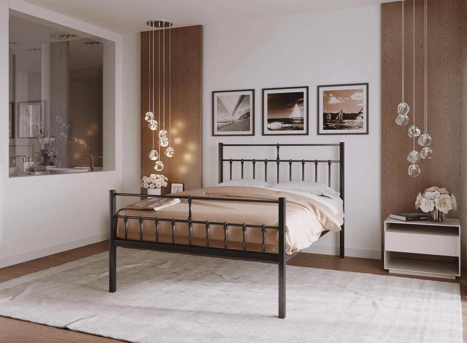 Handmade Metal Bed Frame With Mesh Base - Lenox High End - Etsy UK