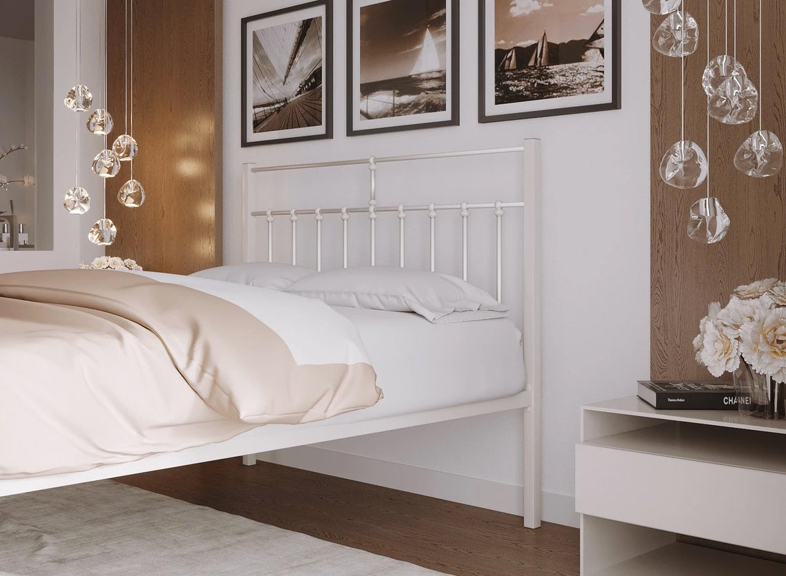 Handmade Metal Bed Frame With Mesh Base Lenox High End - Etsy UK