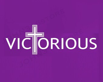Victorious Cross Svg - Etsy