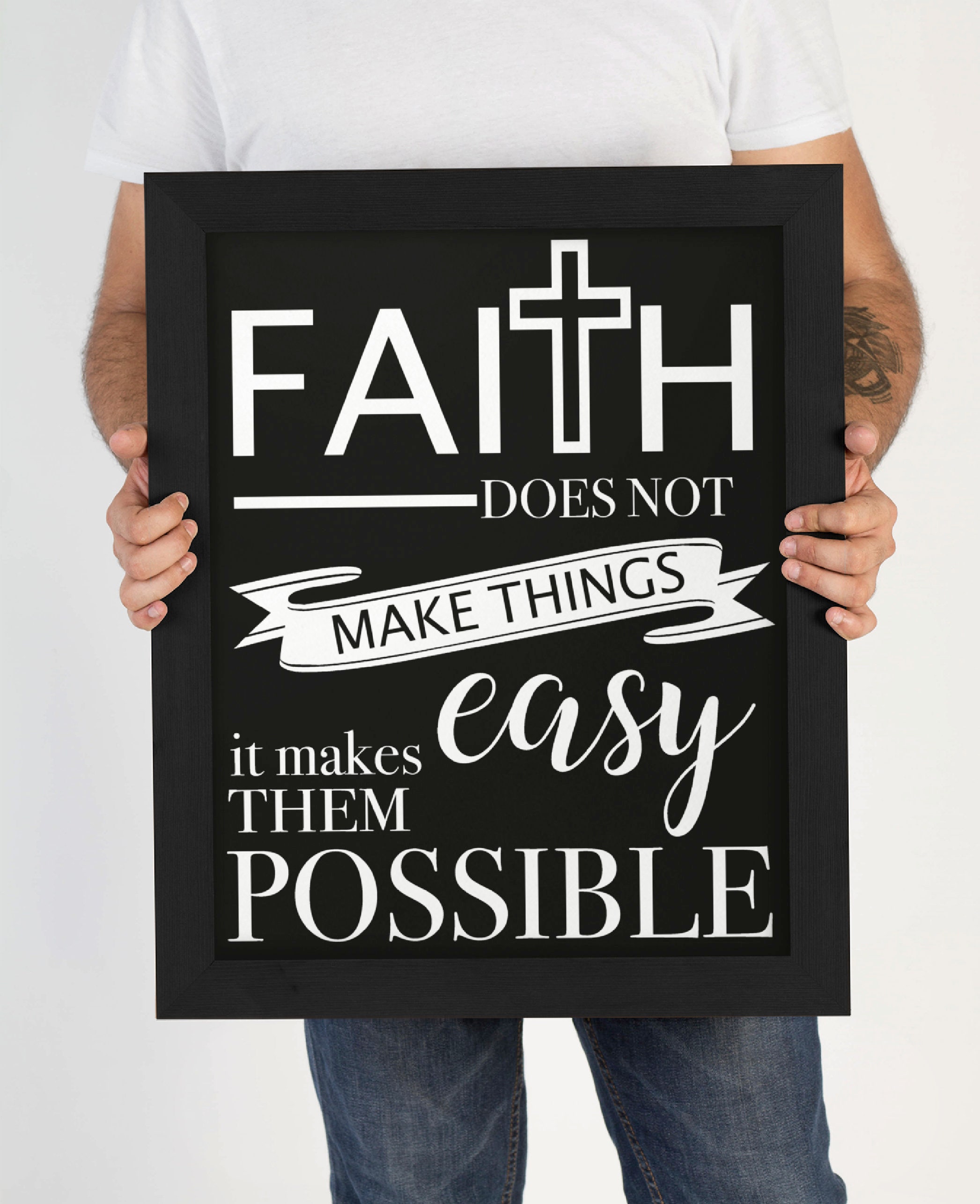 Christian PNG, Faith Does Not Make Things Easy, With God Possible, Walk ...