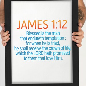JAMES 1:12. JAMES 1 12, Blessed, Bible Verse, Christ, Christian PNG ...
