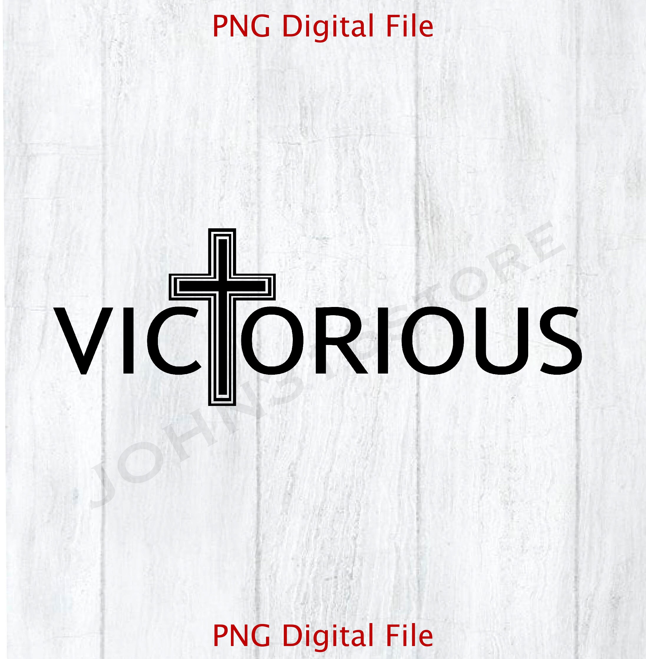 Christian PNG, Instant Download, Victorious, Victory, Jesus Cross ...
