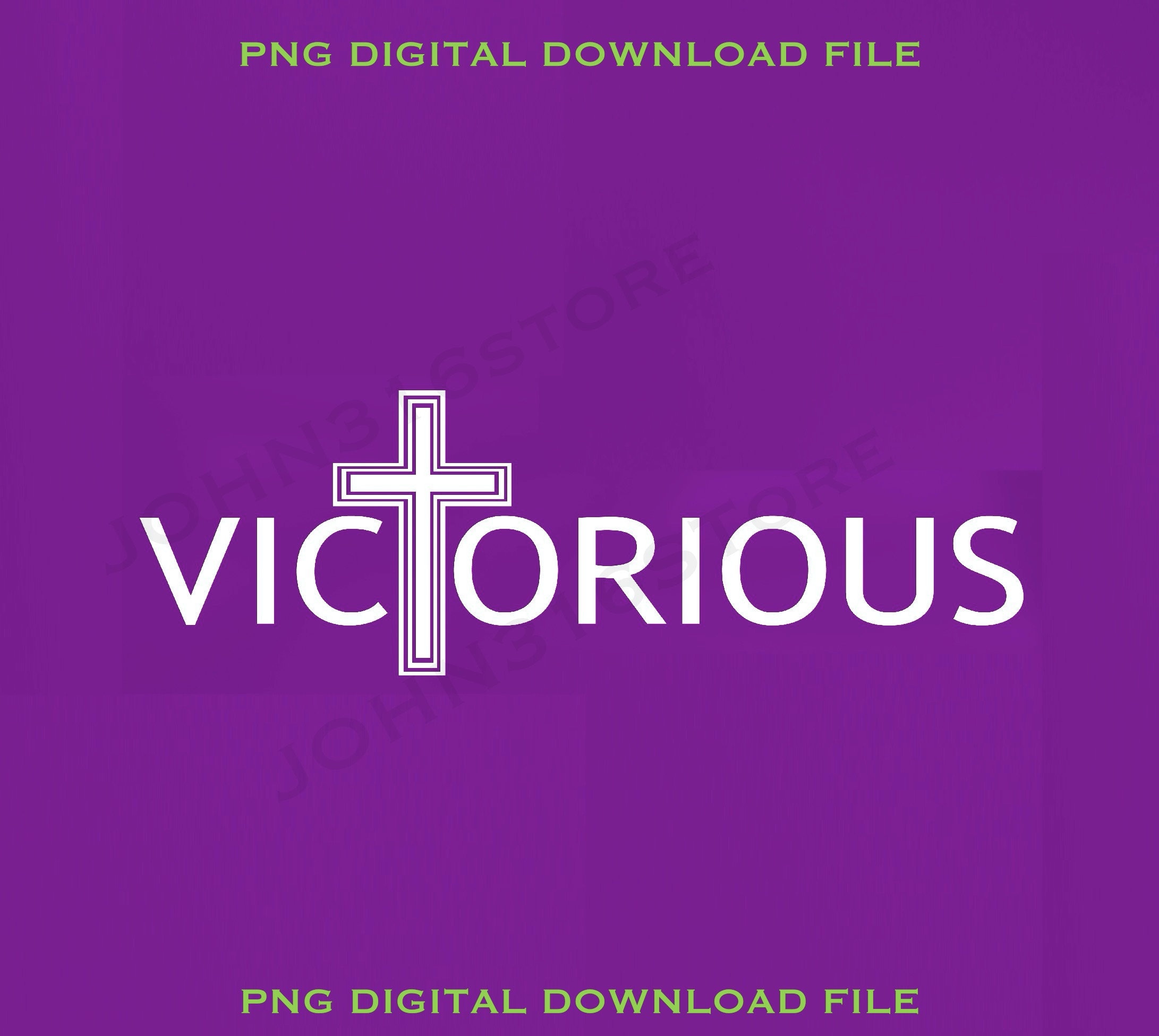 Christian PNG, Instant Download, Victorious, Victory, Jesus Cross ...