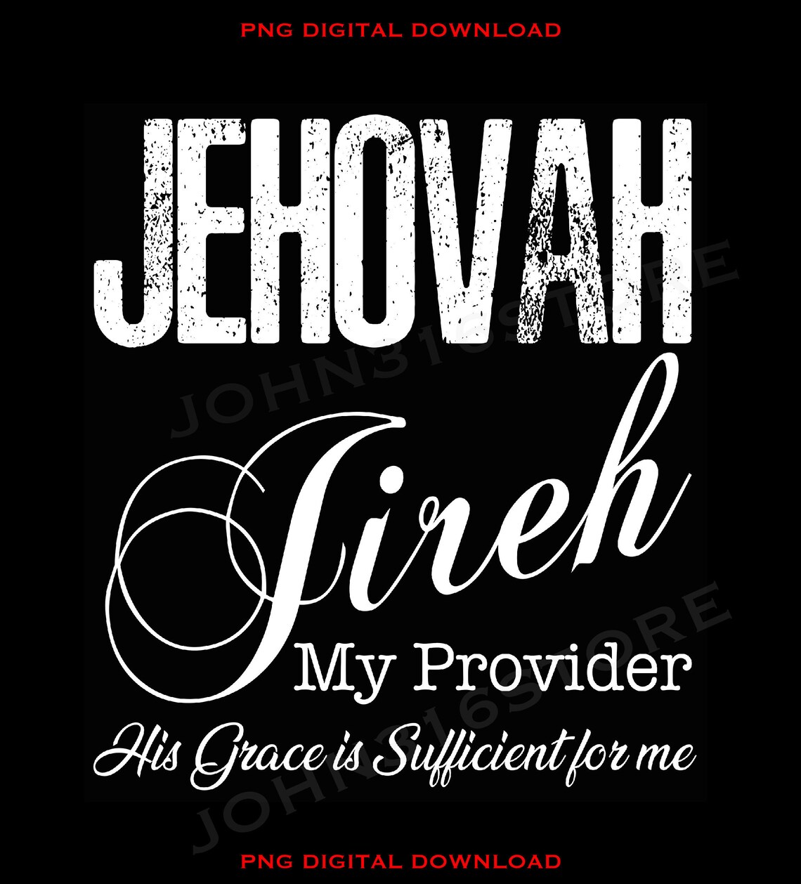 Jehovah Jireh, PNG, Christian PNG, the Lord, My Provider, Bible Verse ...