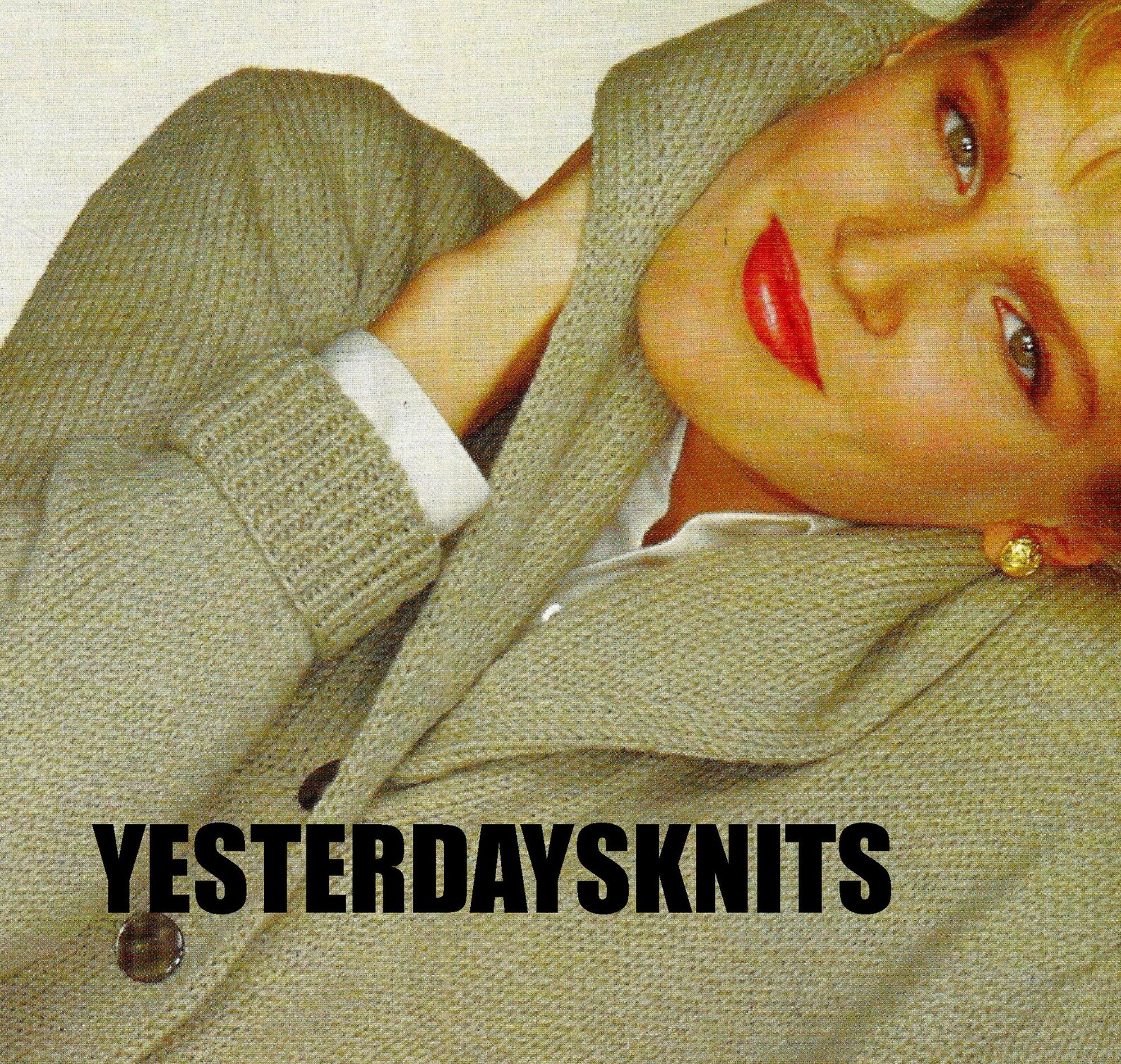 Woman's Vintage Hip-length, Shawl-collared Jacket Knitting Pattern From ...
