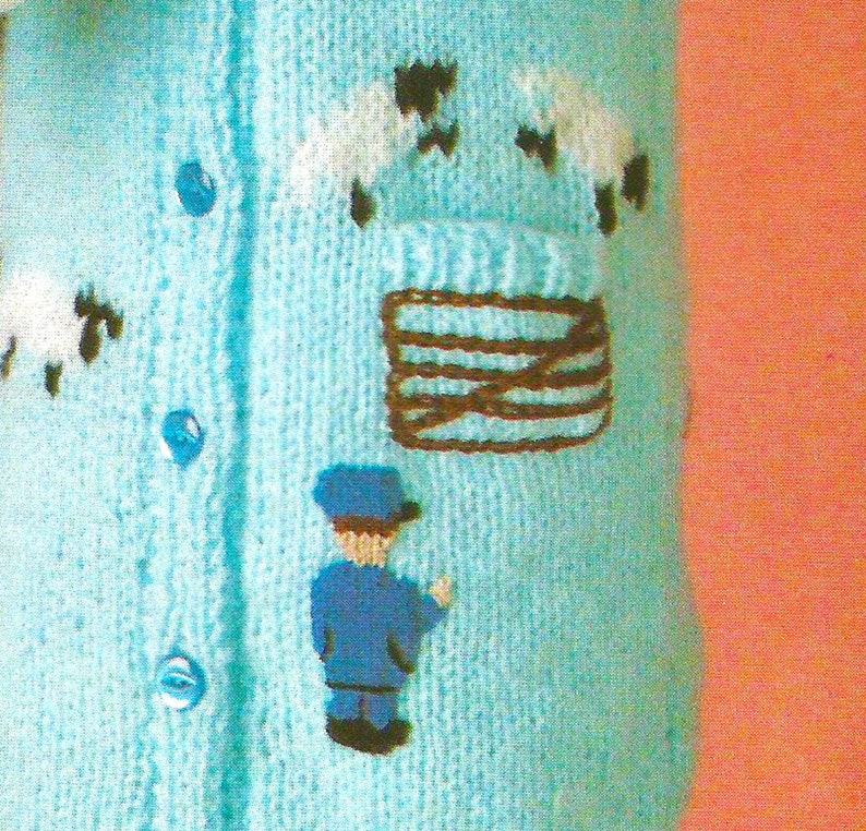 Postman Pat Child's Dressing Gown Knitting Pattern in Soft - Etsy