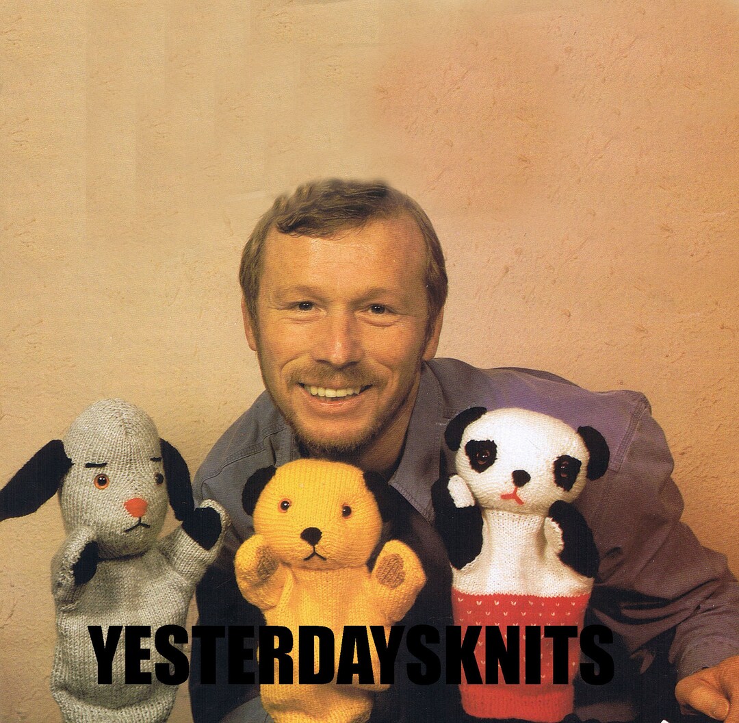 Vintage Sooty, Soo and Sweep Hand Puppets Knitting Pattern EXPERIENCED ...