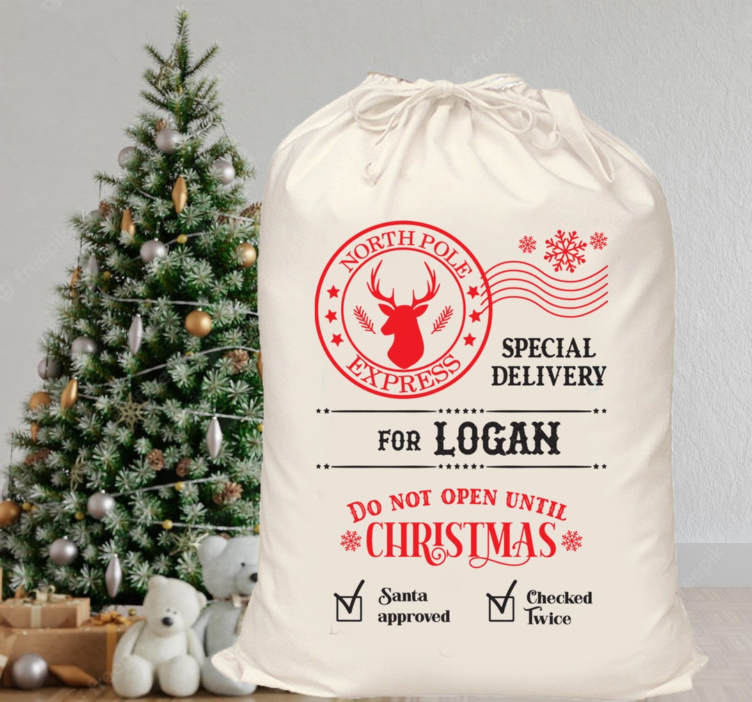 North Pole Express Santa Delivery Sack - Christmas Gift Bag - Gifts Bag ...