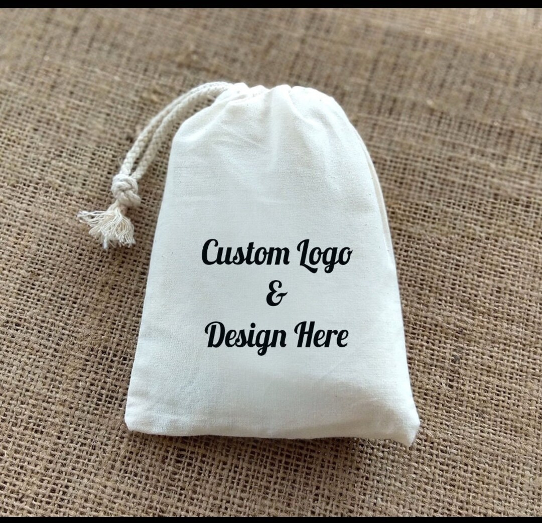 Custom Logo Favor Bags, Personalized Cotton Bag, Personalized Wedding ...