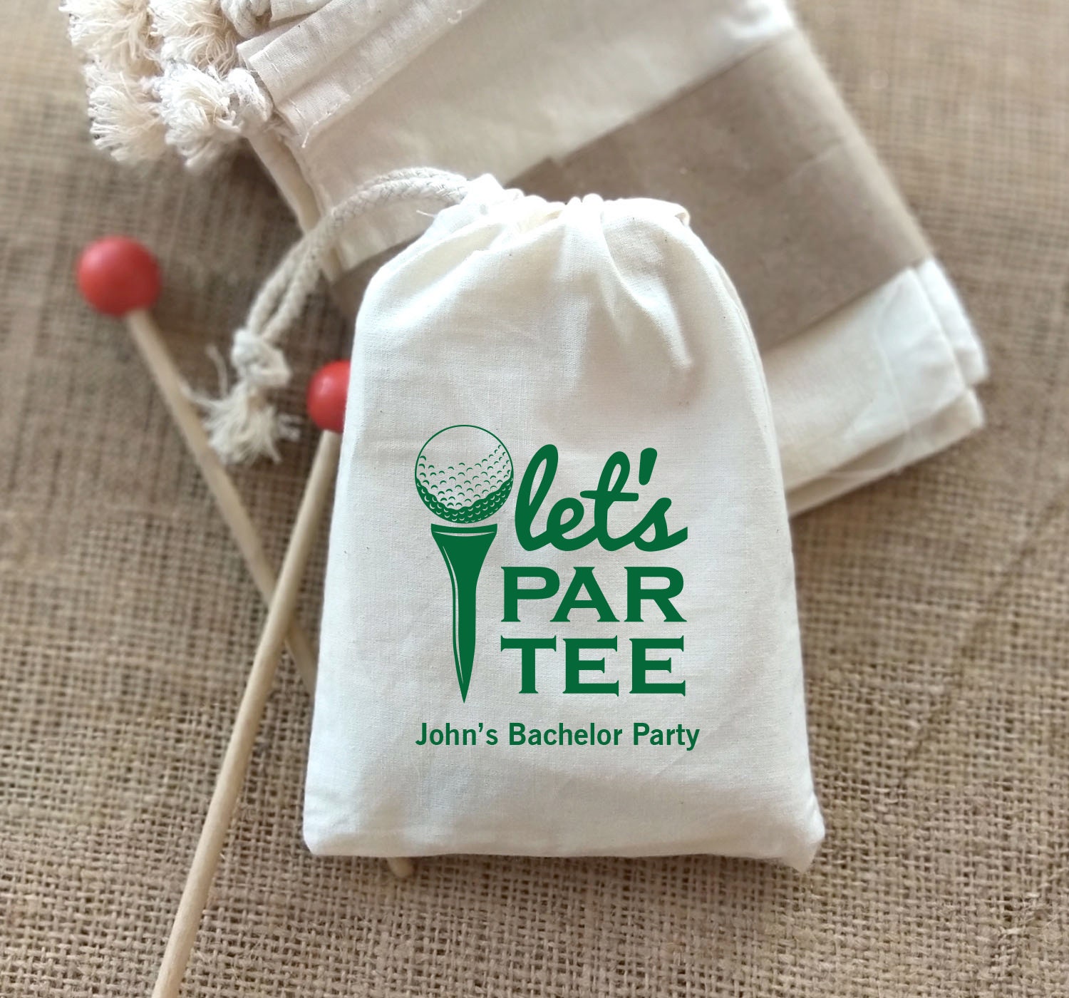 Lets Partee Favor Bag-personalized Golf Party Favor Bags-custom Name ...