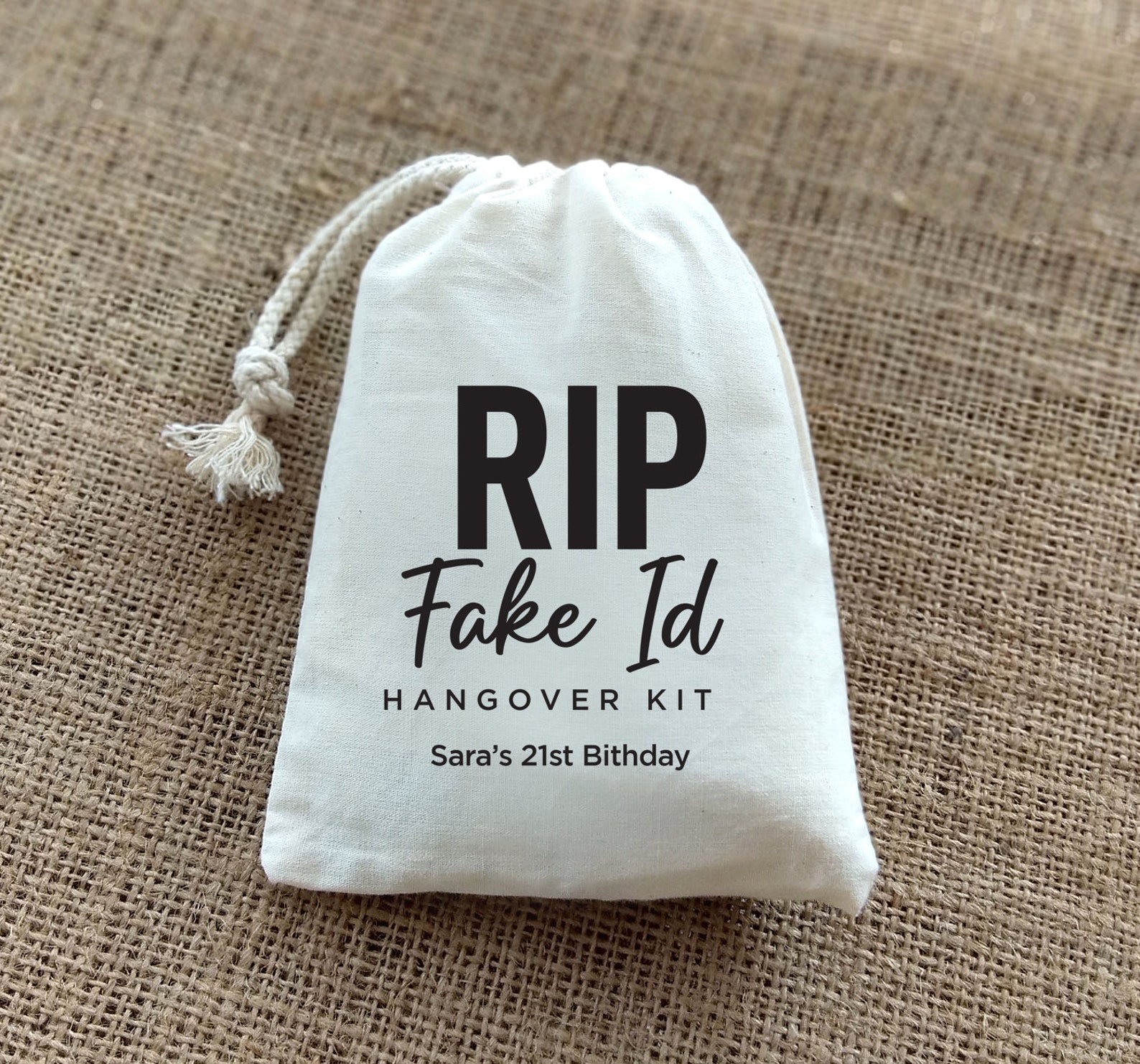 RIP Fake ID Hangover Kit - 21st Birthday Party -custom 21 Run Hangover ...
