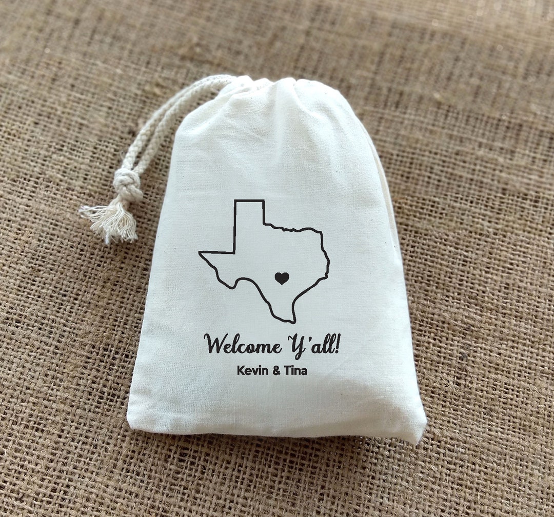 Texas Welcome Bag-custom State Wedding Favor-texas Party Favor-texas ...