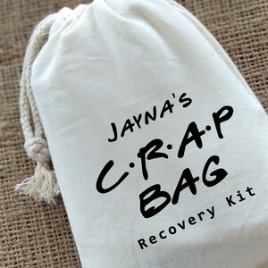 Crap Bag- Recovery Kit - Bachelorette Party-friends Themed-hangover Kit ...