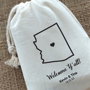 Arizona Welcome Bag-custom State Wedding Favor Party Favor-arizona ...