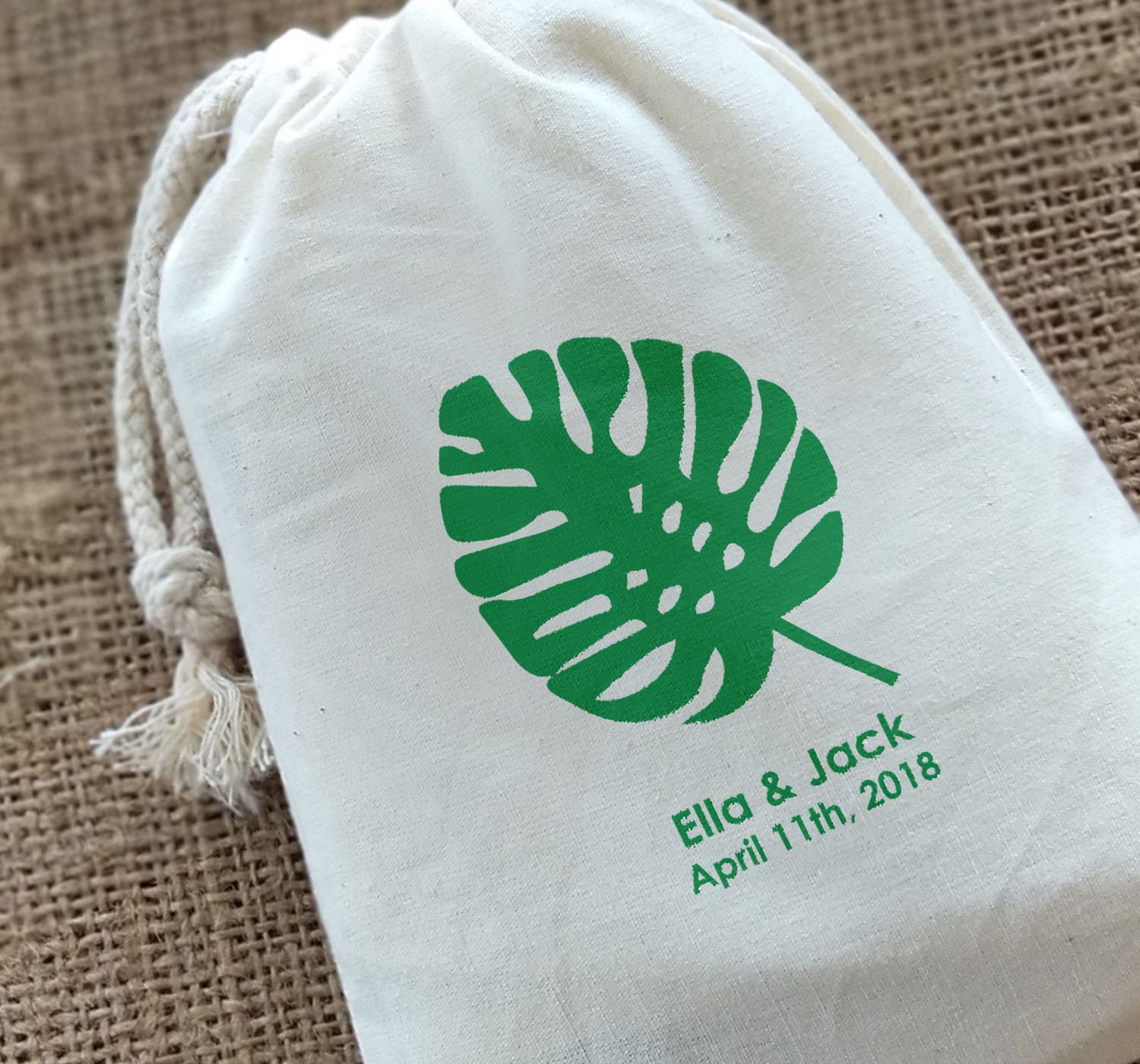 Monstera Leaf Welcome Bags-destination Welcome Favor Bags-tropical ...
